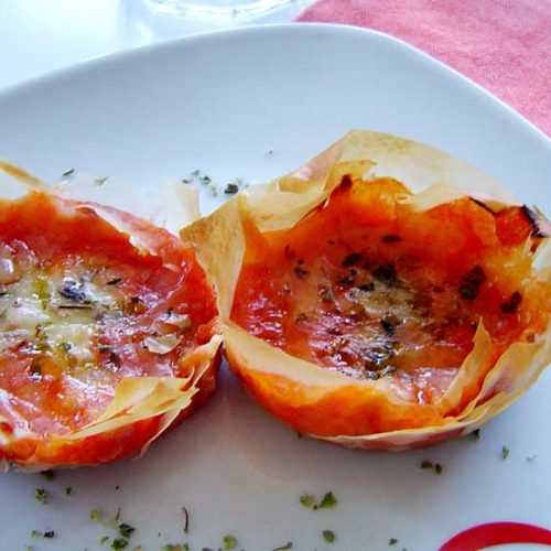 Pizza de pasta filo - Disfrutando de la cocina